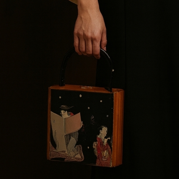 Vintage | Bags | Vintage 96s Bamboo Cigar Box Purse Japanese Geisha ...